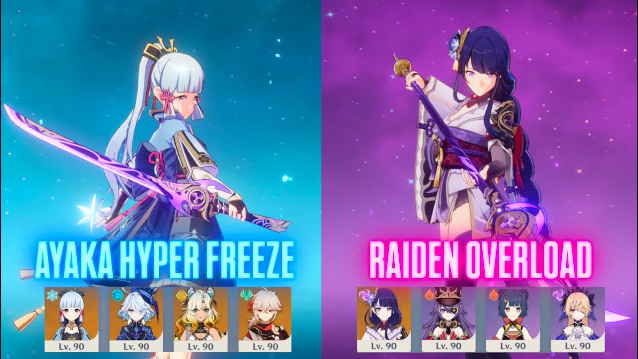 NEW ABYSS C4 Ayaka Hyper Freeze & C1 Raiden Overload | Genshin Impact ...
