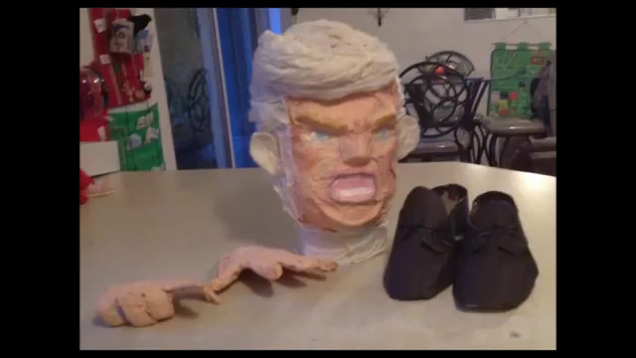 HOW TO MAKE A DONALD TRUMP PINATA - YouTube