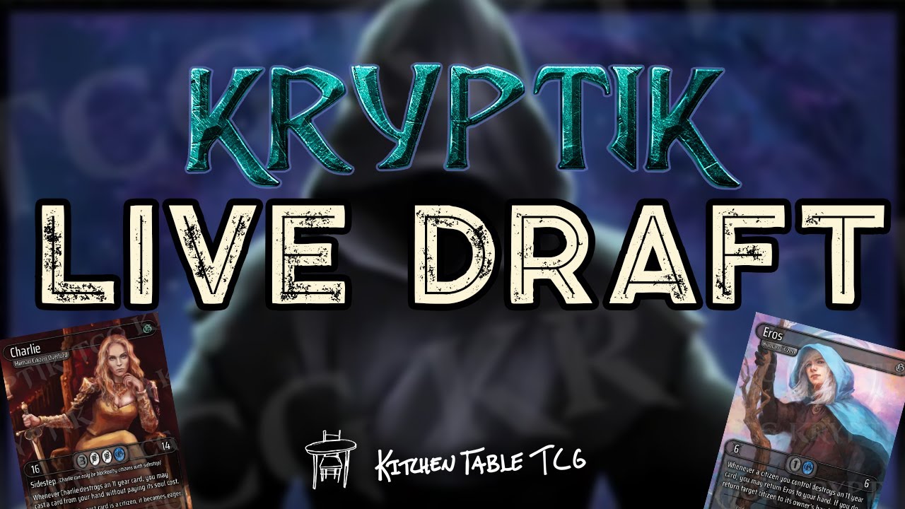 LIVE STREAM - Kryptik TCG Draft + Gameplay - Come Hang! - YouTube