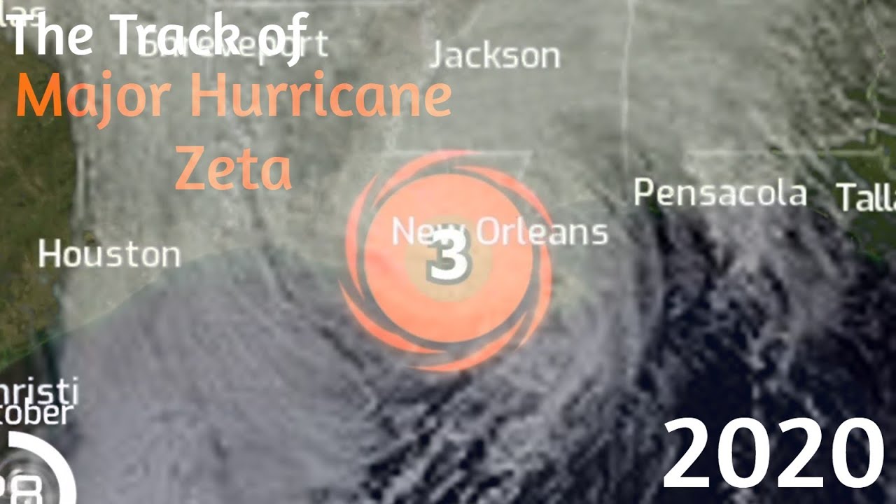 The Track of Major Hurricane Zeta v.2 (2020) - YouTube