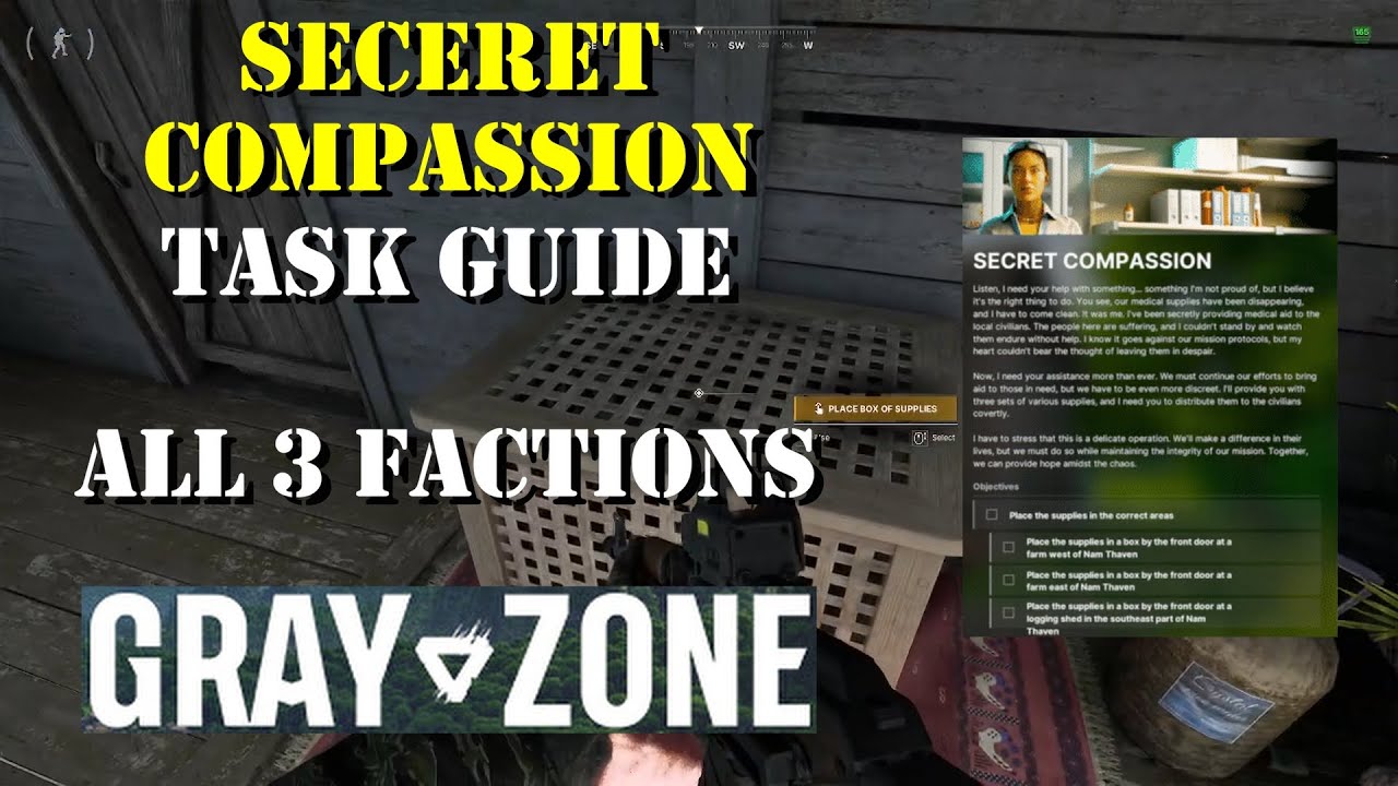 Secret Compassion Task Guide - Gray Zone Warfare (ALL Factions) - YouTube