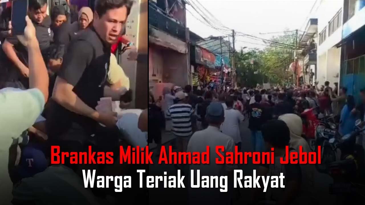 Brankas Milik Ahmad Sahroni Jebol Uang Dibagi Bagikan, Warga Teriak Uang Rakyat - YouTube