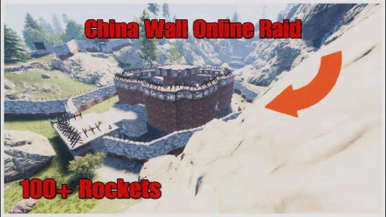 Online Raiding A China Wall Base - Rust Console Edition - YouTube
