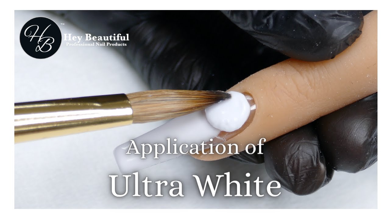 Ultra White Acrylic Powder Application For Nail - YouTube