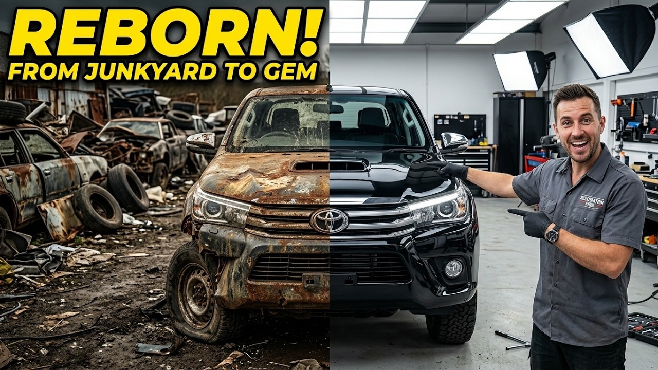 EPIC Toyota Hilux Full Restoration: From Rust Bucket to Black Beauty ...