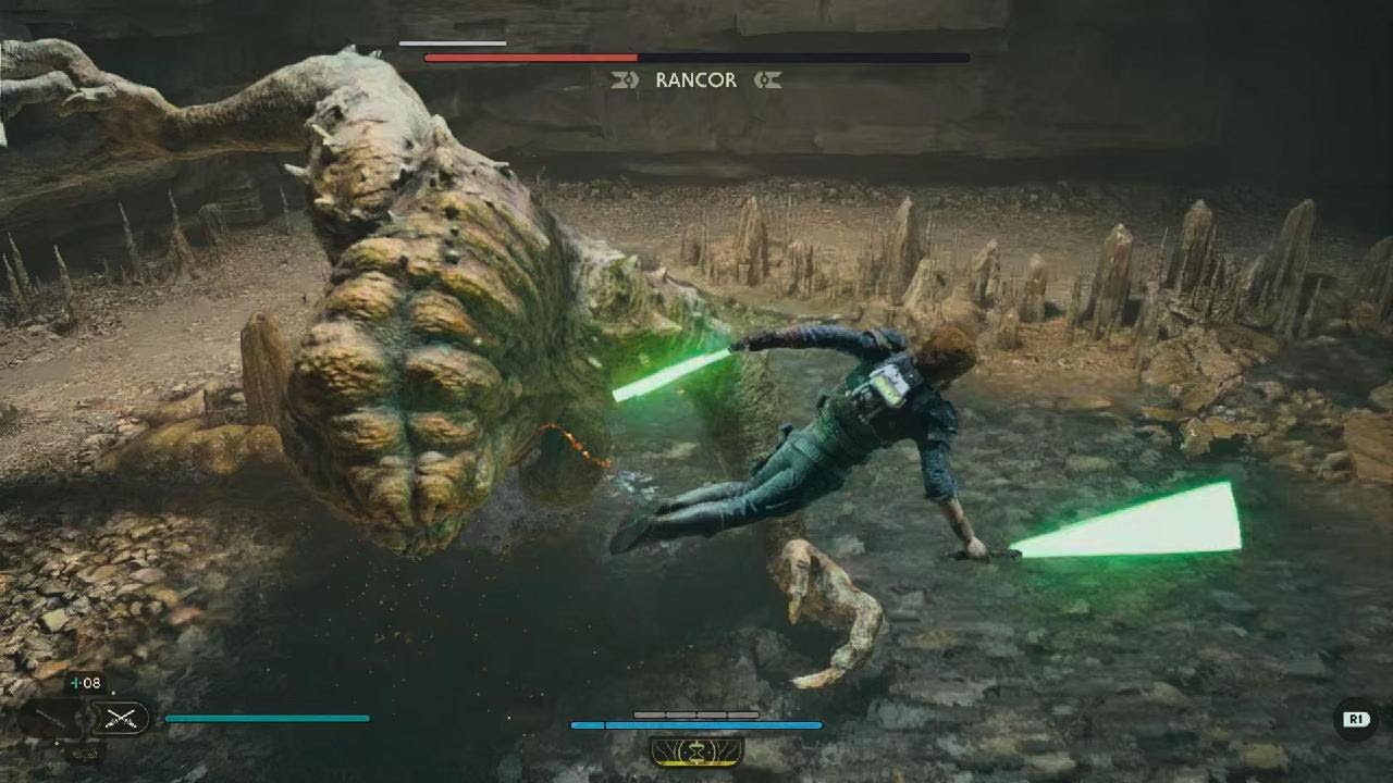 STAR WARS Jedi: Survivor | Rancor | Jedi Grand Master | No Damage - YouTube