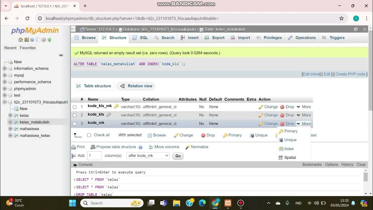 Database Di PHPMYADMIN - YouTube