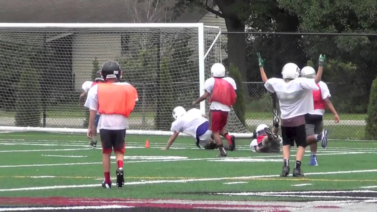 David Steele highlights at Bishop-Dullaghan football camp - YouTube