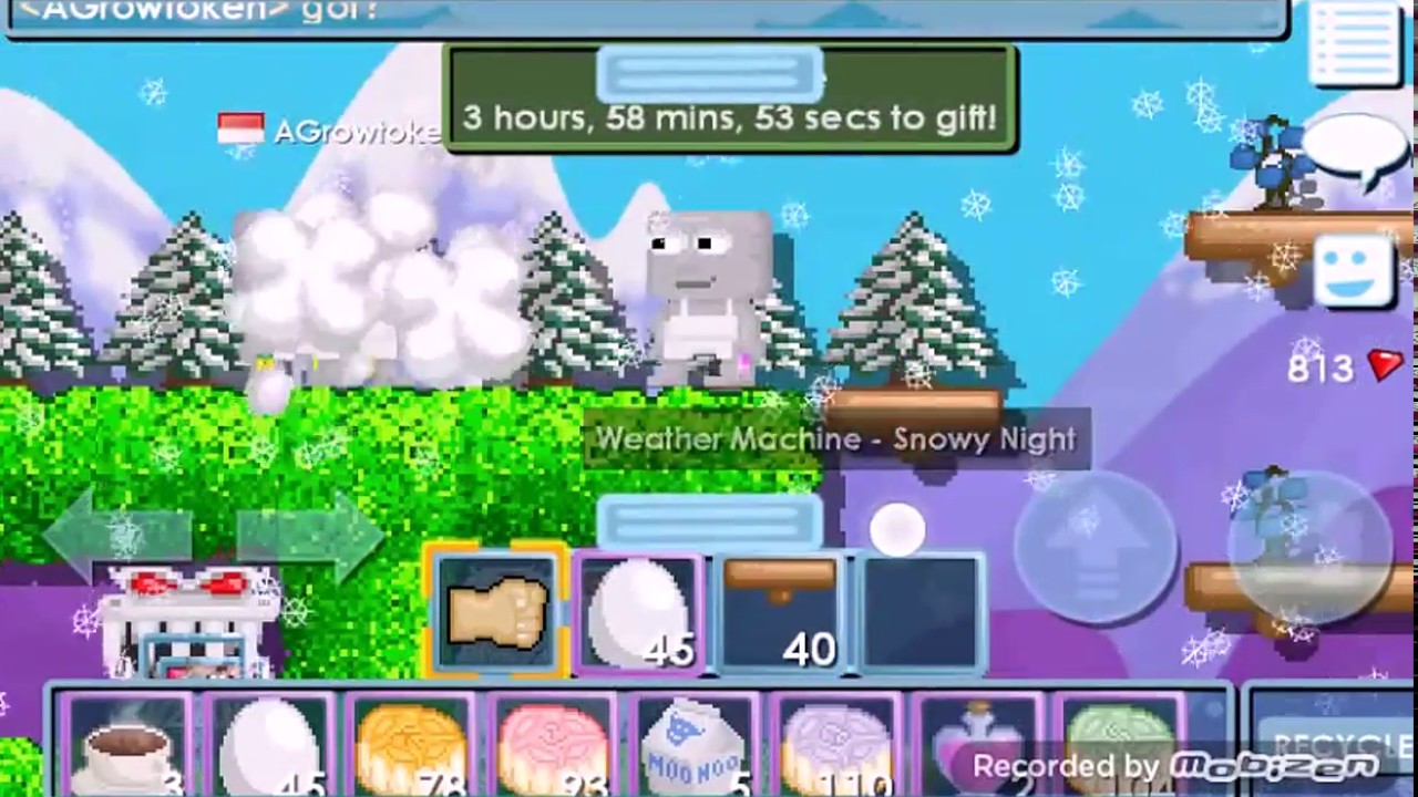 Growtopia | Making The Weather Machine Snowy Night - YouTube
