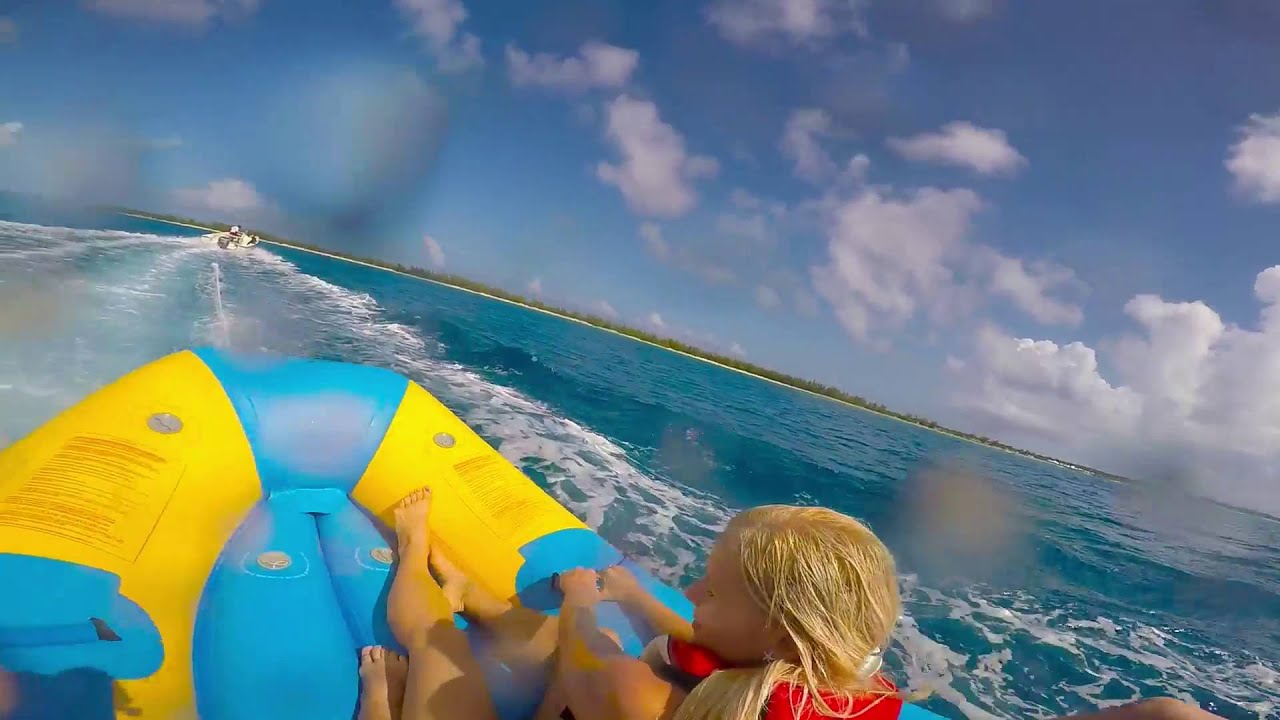 Caribbean Banana Boat Ride on the Bahamas - YouTube
