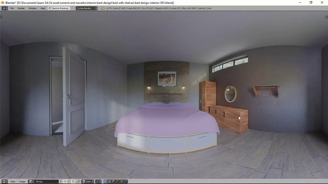 360 3d render image with blender | upload to facebook - YouTube