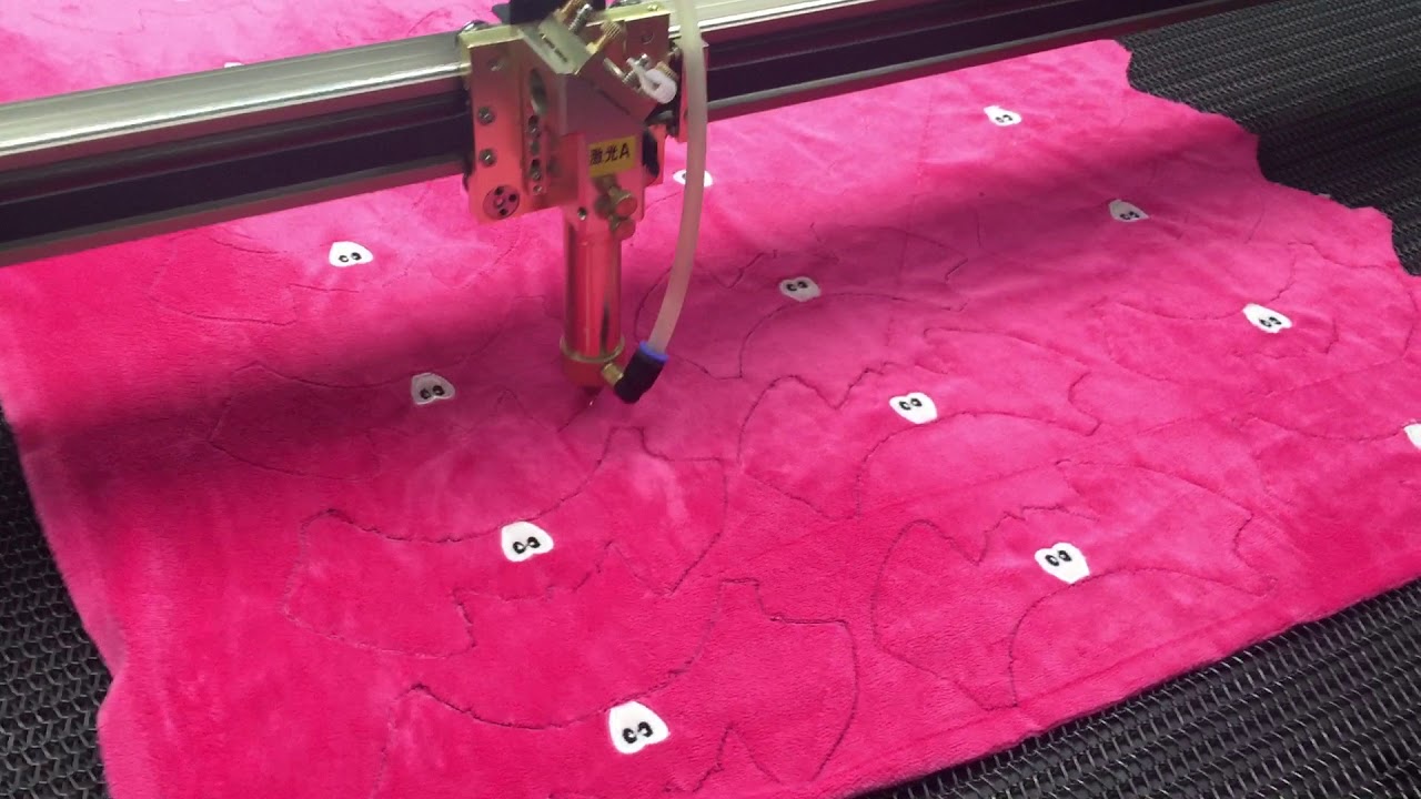 Large vision laser cutting PLUSH TOY 2 - YouTube