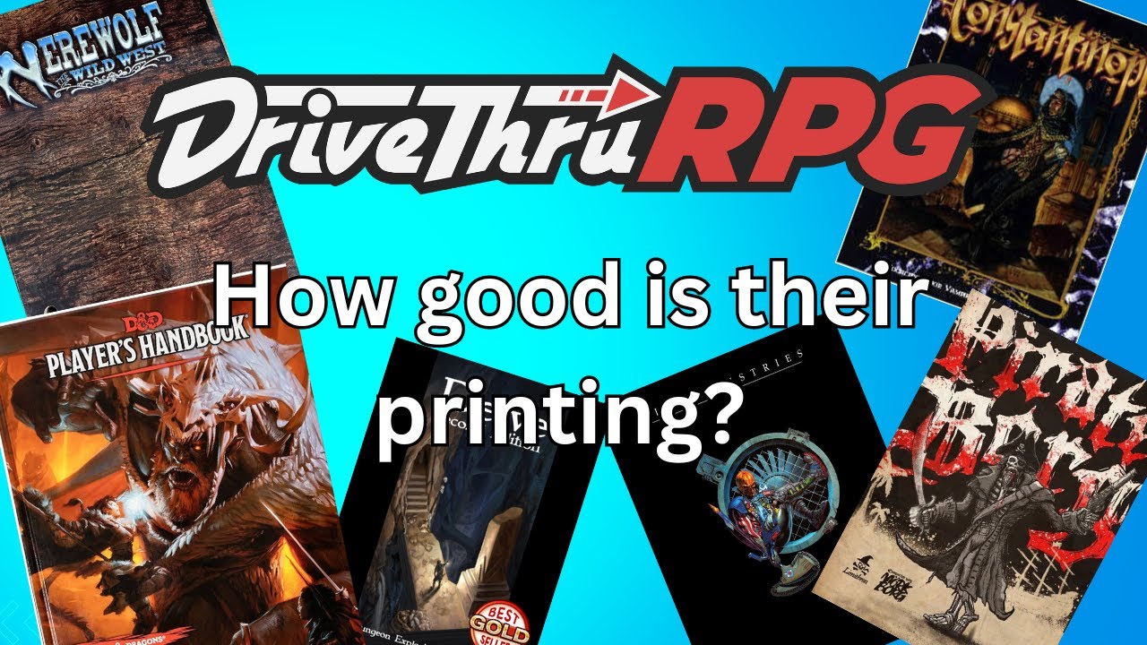 DrivethruRPG - How good is the quality of their print on demand? #ttrpg ...