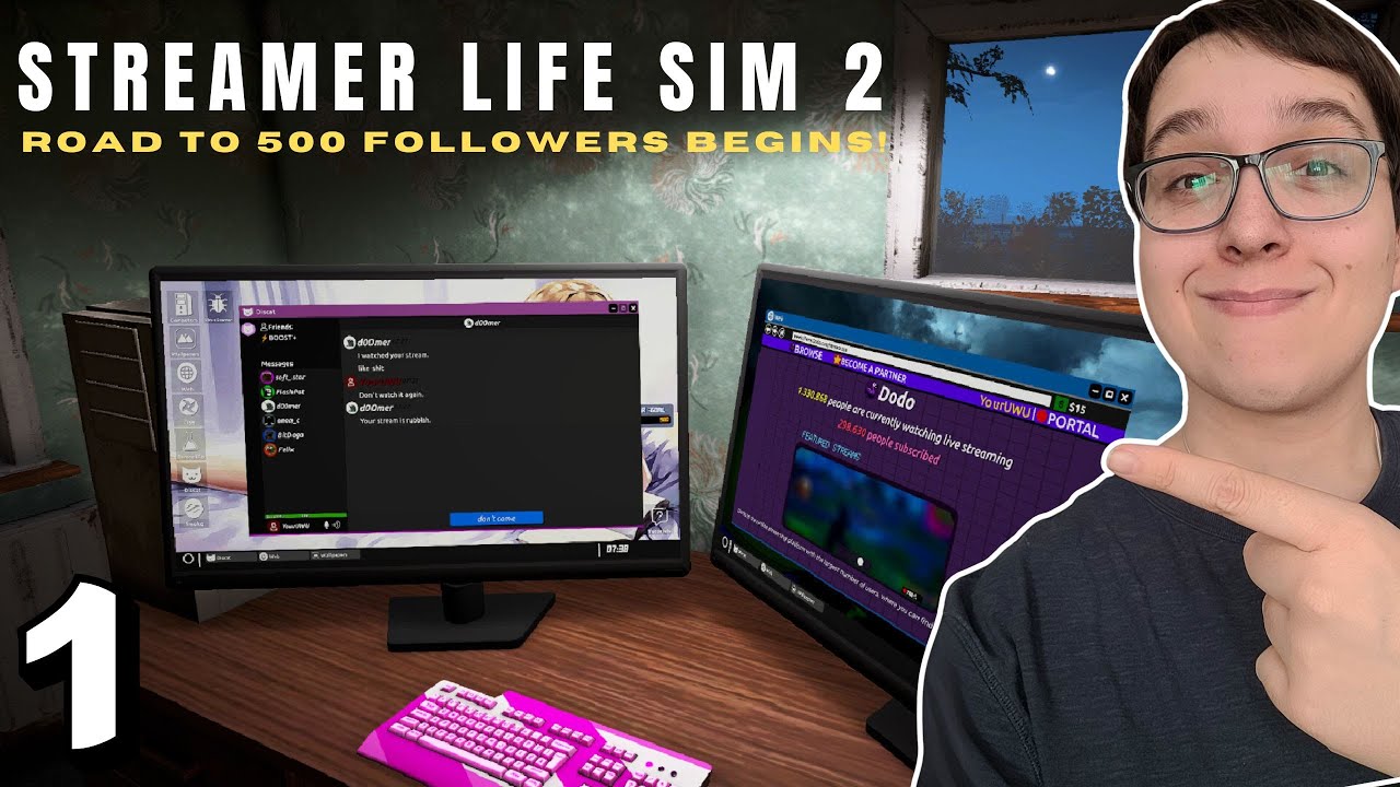 First Time Playing Streamer Life Sim 2 | Road to 500 Followers Begins ...