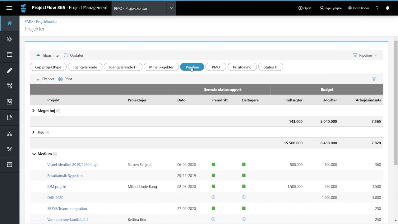 Udvælg og prioritér projekter i ProjectFlow 365 - YouTube