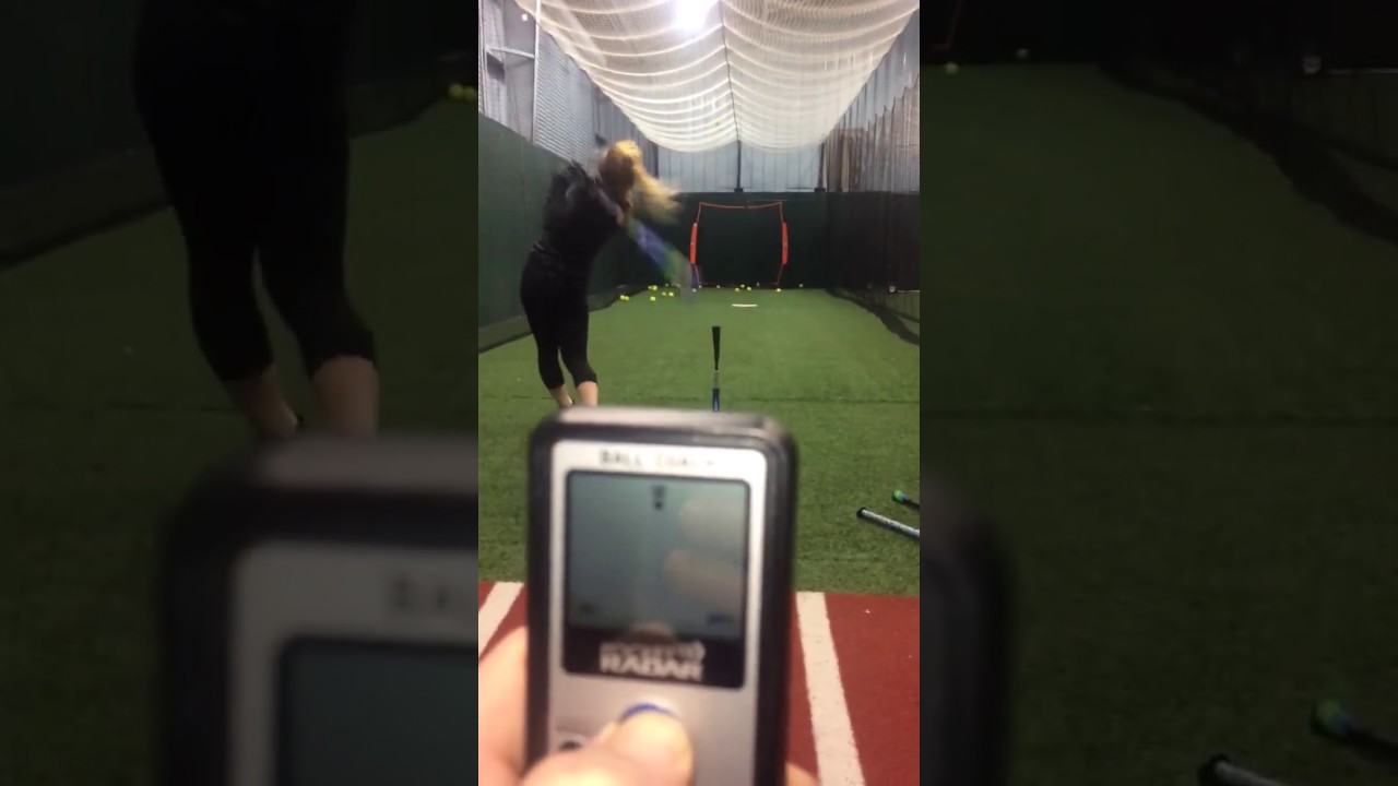 Caity B breaks The Hitting Vault 12U Record at 77mph Exit Speed - YouTube
