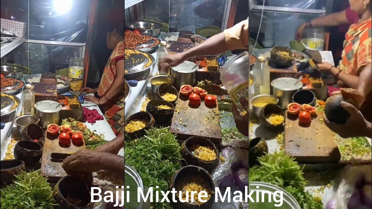 Bajji Mixture Making | Street Food | Tasty mixtures - YouTube