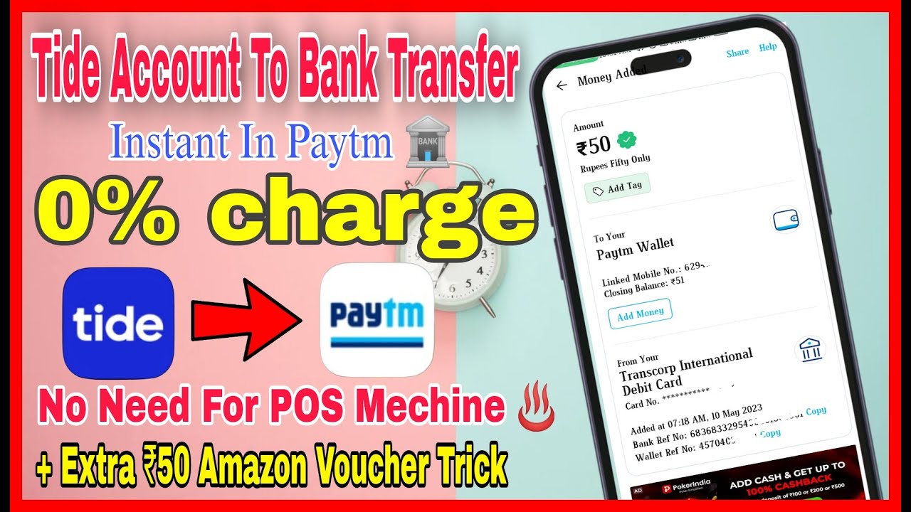 How to withdraw from Tide Expense Card, Tide Business to Bank Transfer ...