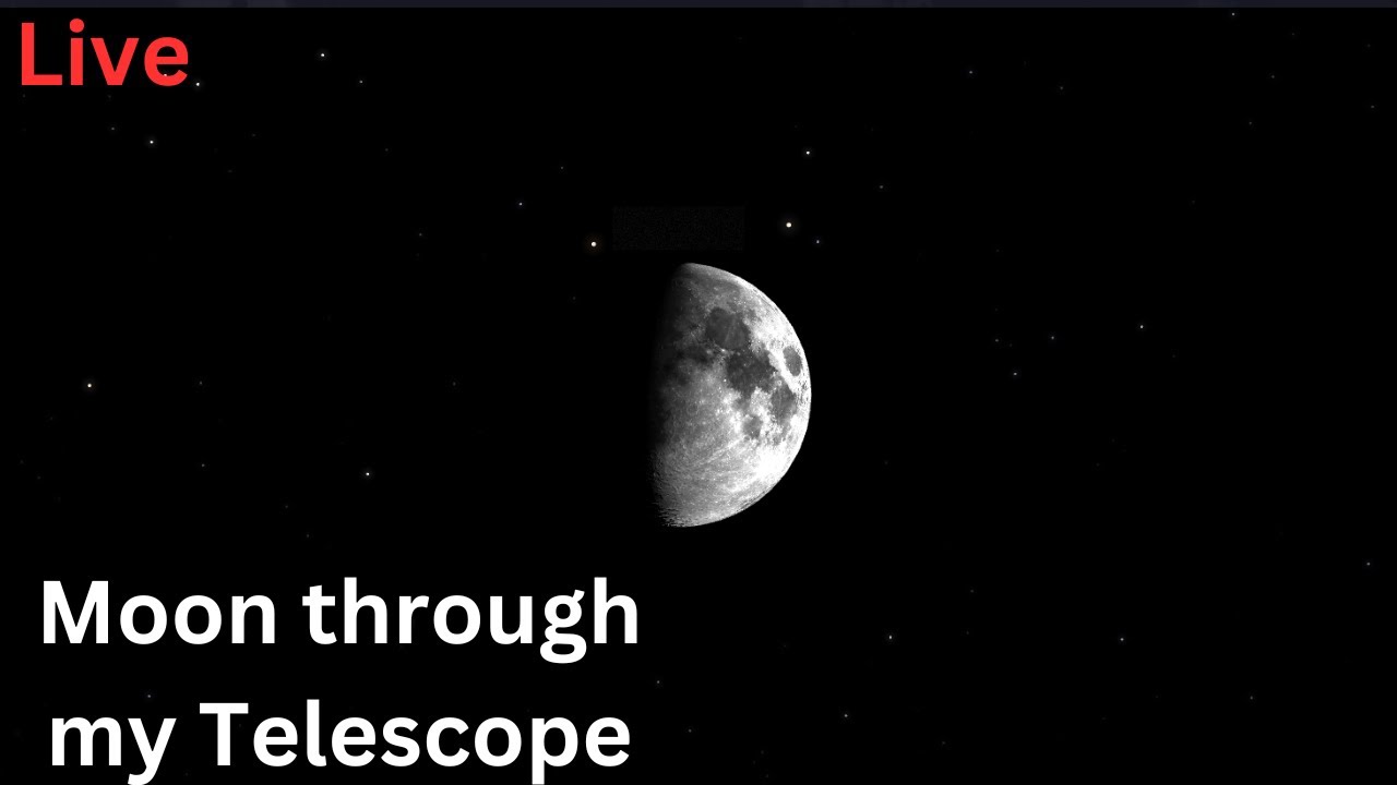 Live Moon through my Telescope - YouTube