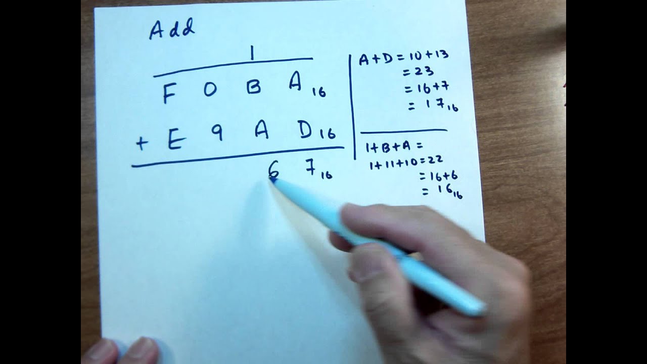 ADDITION IN BASE 16 YouTube ADDITION IN BASE 16 YouTube