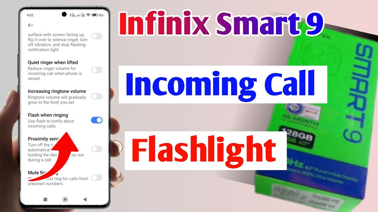 infinix smart 9 5g incoming call flashlight setting kaise on kare | how ...