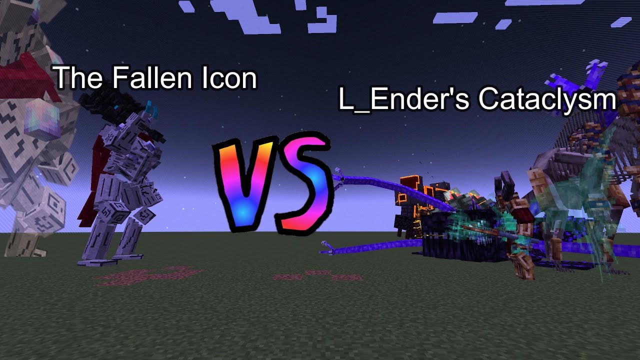 The Fallen Icon vs L_Ender's Cataclysm Minecraft Mob Battle - YouTube