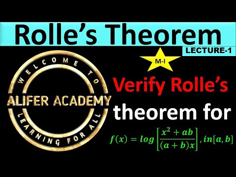 Rolle’s Theorem || Calculus-1 || Engineering Mathematics-1 - YouTube