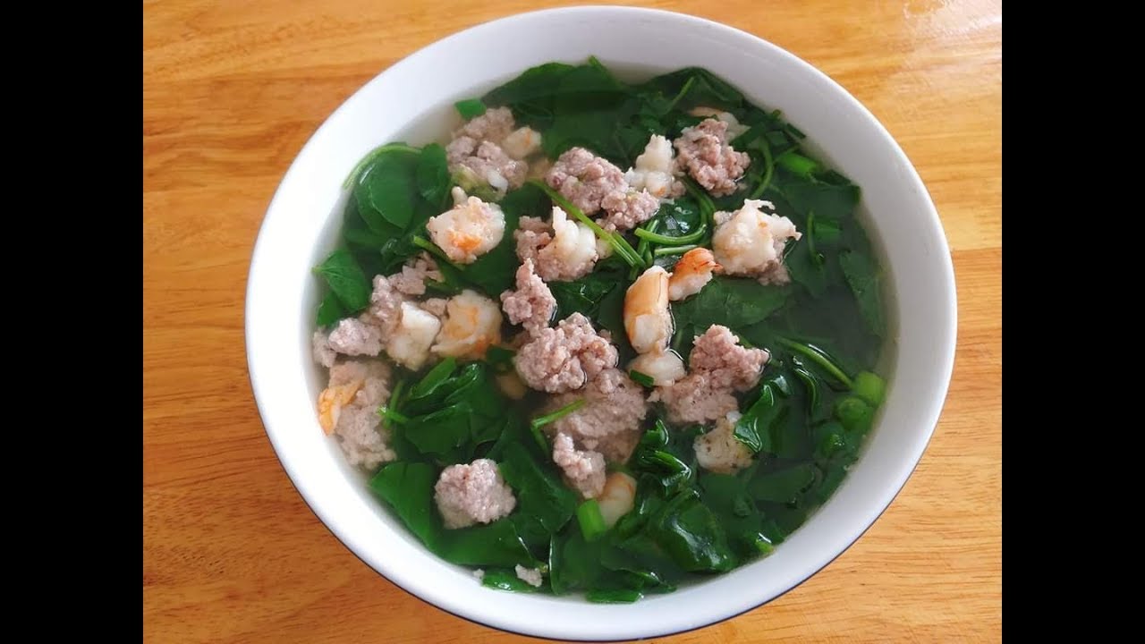 Cách nấu CANH RAU MÁ TÔM THỊT đơn giản thanh mát tại nhà - YouTube