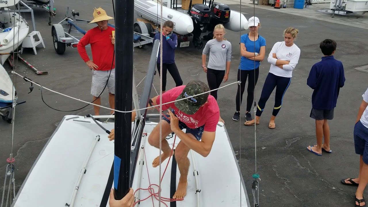 Quinn Wilson shows 29er skipper tacking footwork. - YouTube