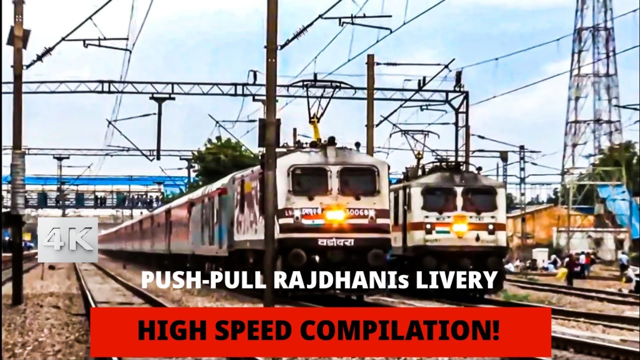 MEGA PUSH-PULL HIGH SPEED DANGEROUS😨ACTION।WAP_7। WAP_5 #indianrailways ...