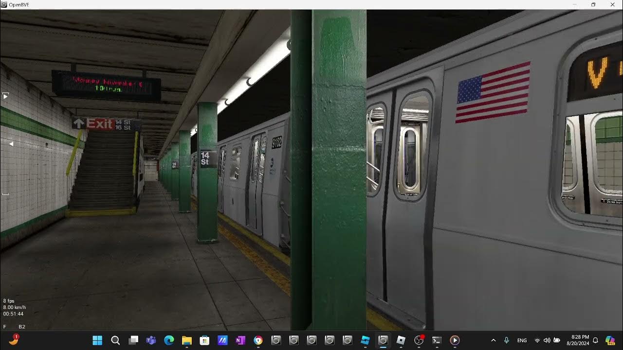 Openbve New 3d 2021 R160B Siemens V Train Arriving & Departing at 14th Street - YouTube