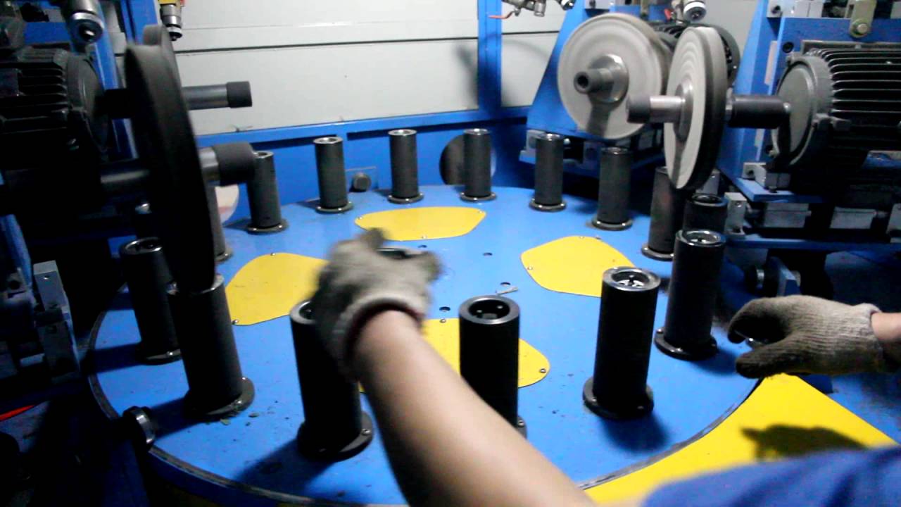floor drain rotary buffing machine - YouTube