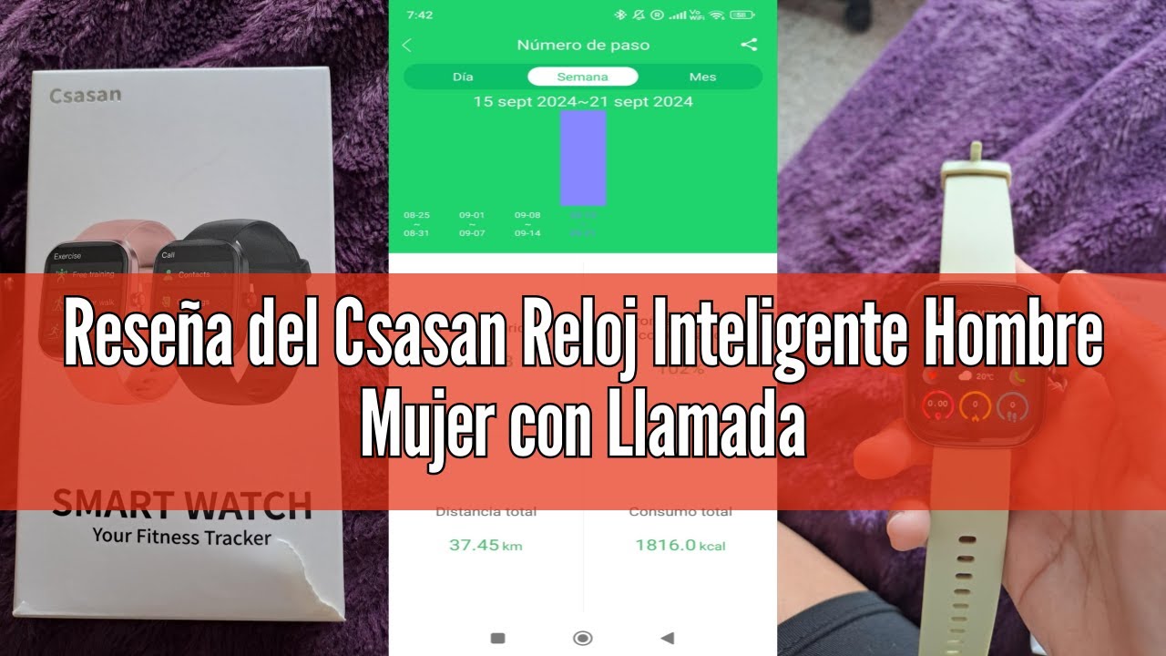 Reseña del Csasan Reloj Inteligente Hombre Mujer con Llamadas Bluetooth ...