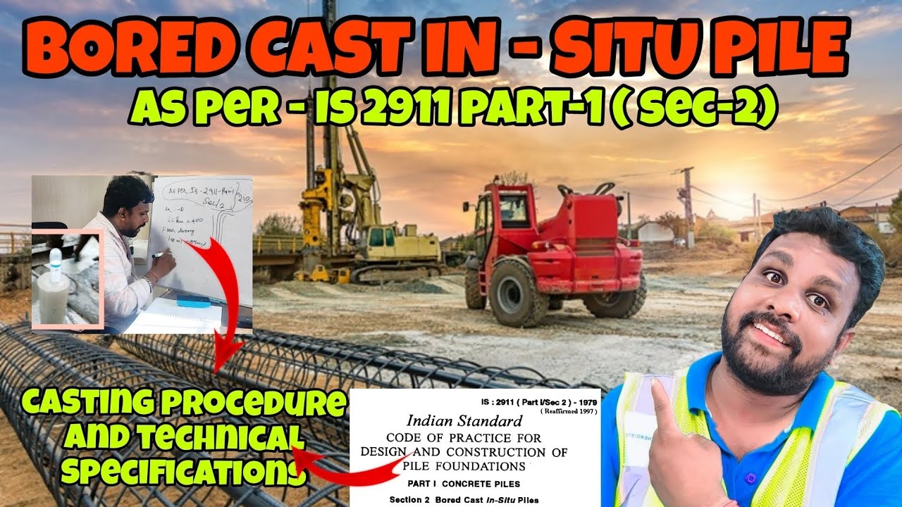 Bored cast in- situ pile casting procedure in tamil | concrete pile |cast in pile | pile ...