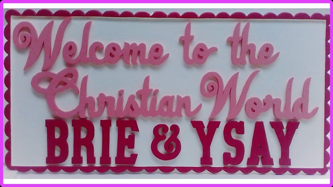Christening Styro Backdrop Design in a Frame - YouTube