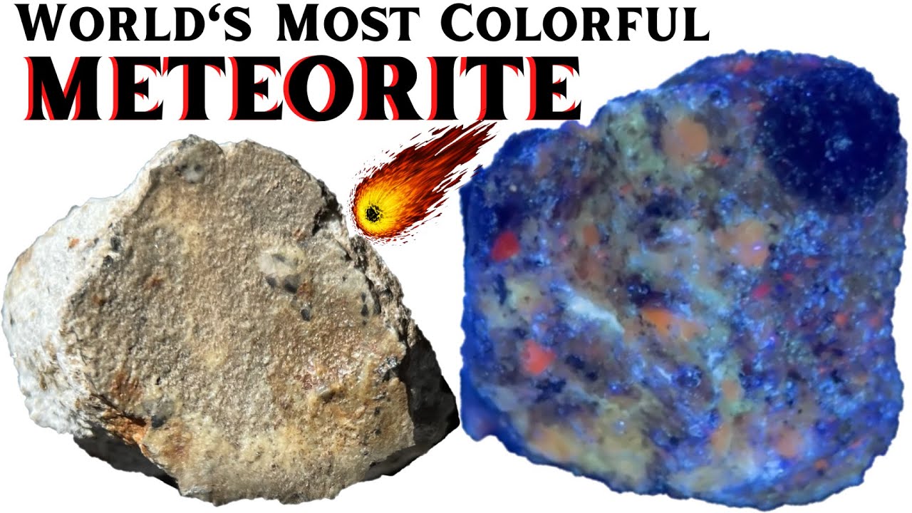 World's Most Colorful Meteorite Rantila Aubrite Ultraviolet Fluorescent ...