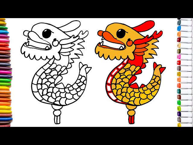 Draw Chinese New Year Dragon Draw Chinese Lunar New Year DRAGON 🐉