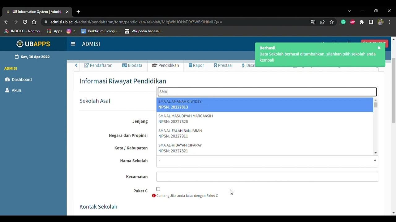 UB Information System Admisi Google Chrome 2022 04 16 12 56 58 - YouTube