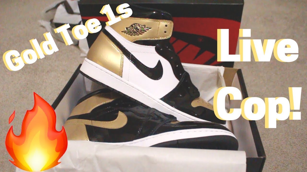 OG Gold Toe Air Jordan 1 Retro High! Live Cop - YouTube