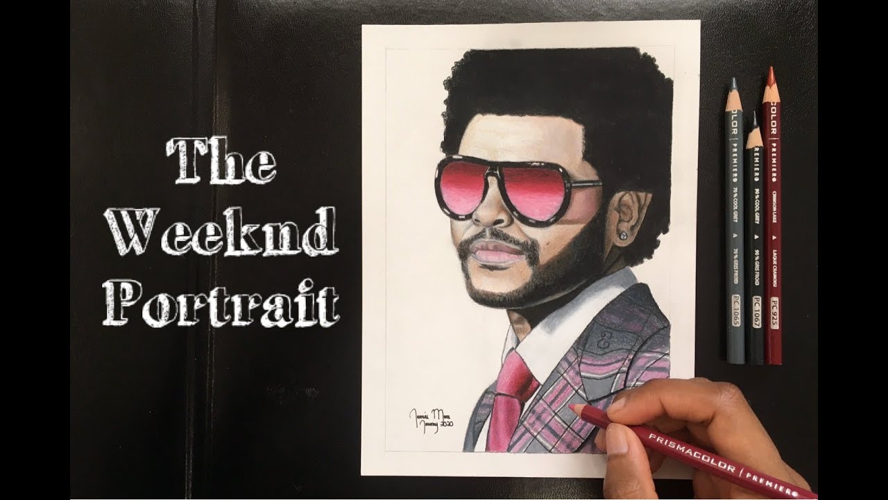 Portrait of The Weeknd | Time Lapse Drawing - YouTube