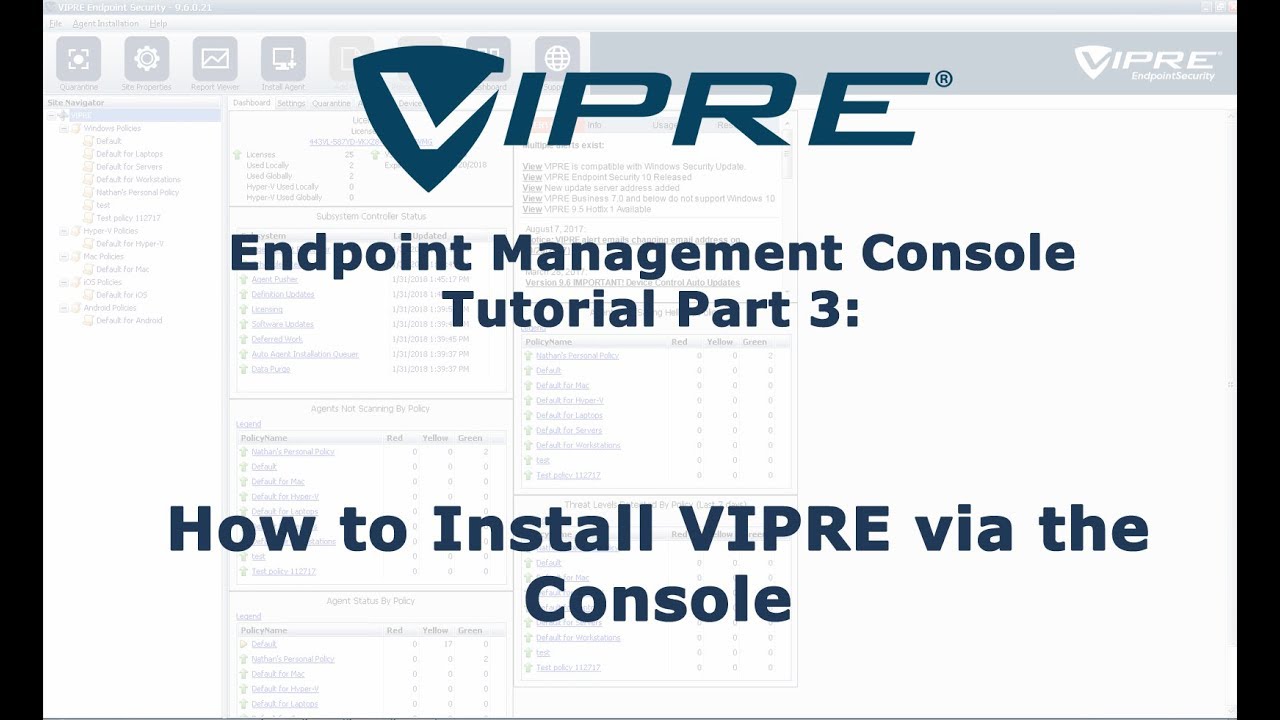 VIPRE Endpoint Security On-Premise Tutorial Pt. 3: How Install VIPRE ...