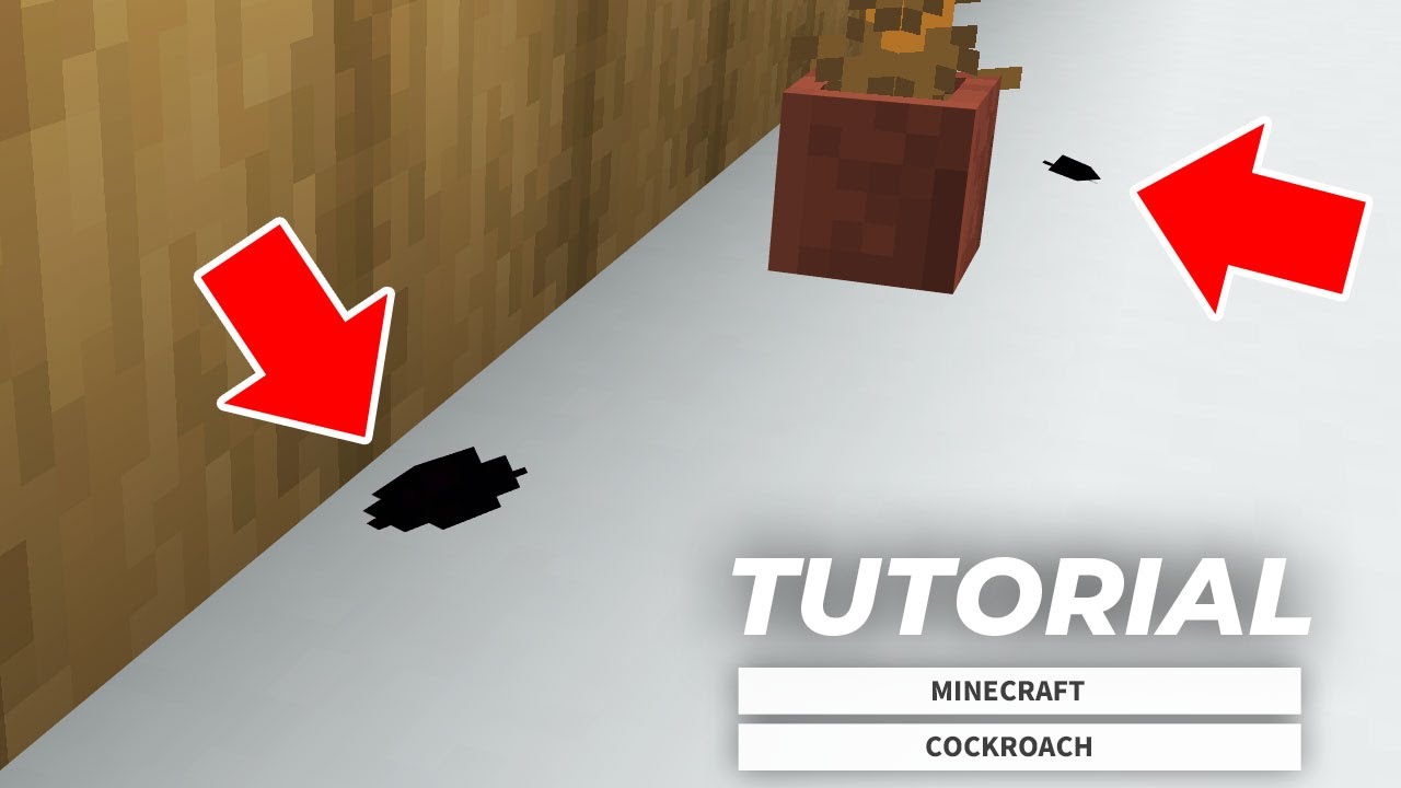 Minecraft: How to make cockroaches (No mod) | MODなし！簡単ゴキブリの作り方(建築講座) - YouTube