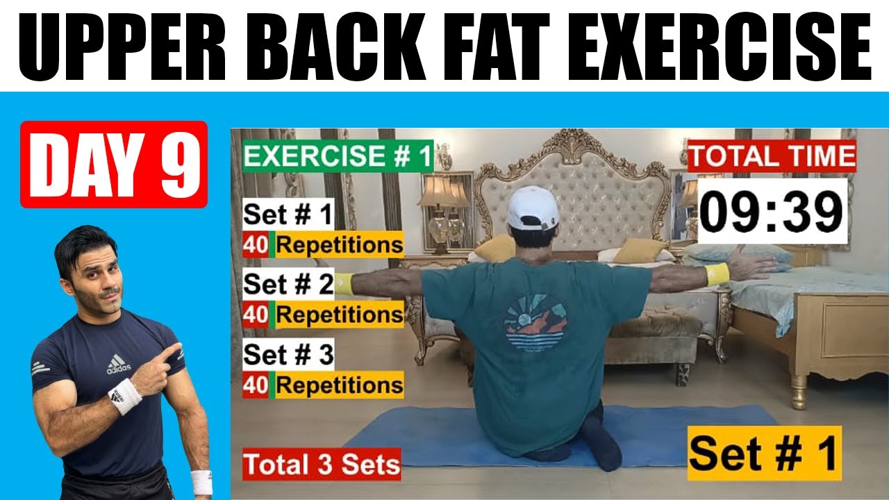 Day 9 | How To Reduce Upper Back Fat | Back Fat Exercise | Lose Back ...