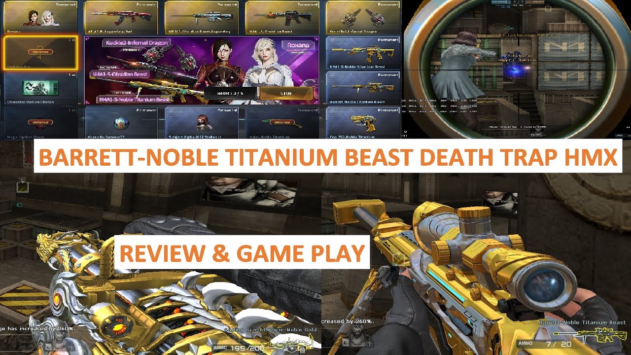 NEW BARRETT-NOBLE TITANIUM BEAST DEATH TRAP HMX CROSSFIRE PH - YouTube