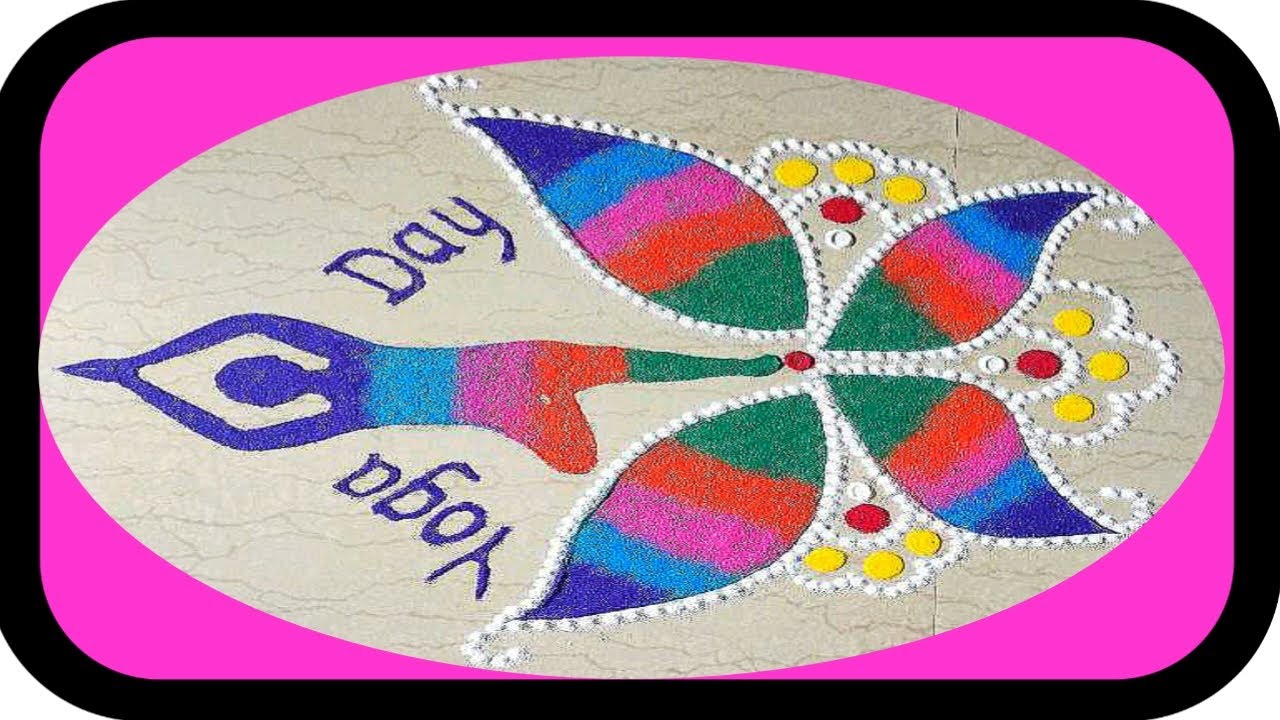 Attractive rangoli for Yoga Day 21June ||आंतरराष्ट्रिय योग दिवस रांगोळी ...
