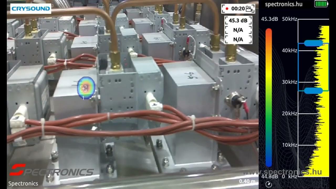 Vacuum leak detection with CRYSOUND CRY2623 acoustic camera - YouTube