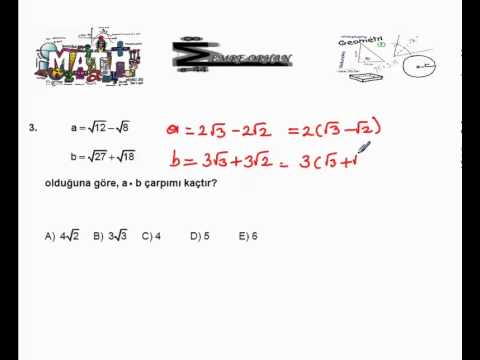 2012 YGS MATEMATİK SORU ÇÖZÜMLERİ