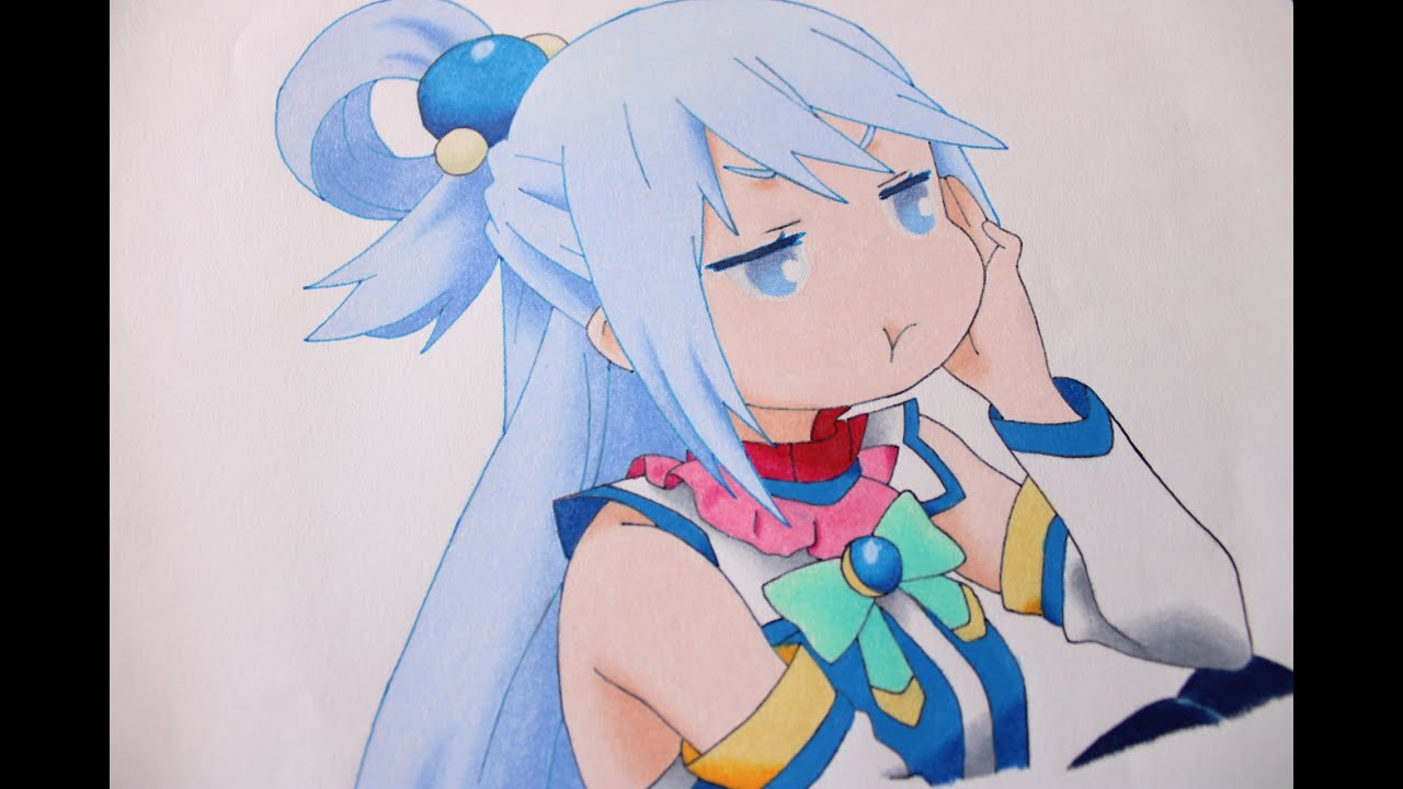 Cómo dibujar a *Aqua* / Konosuba / Drawing Noob - YouTube