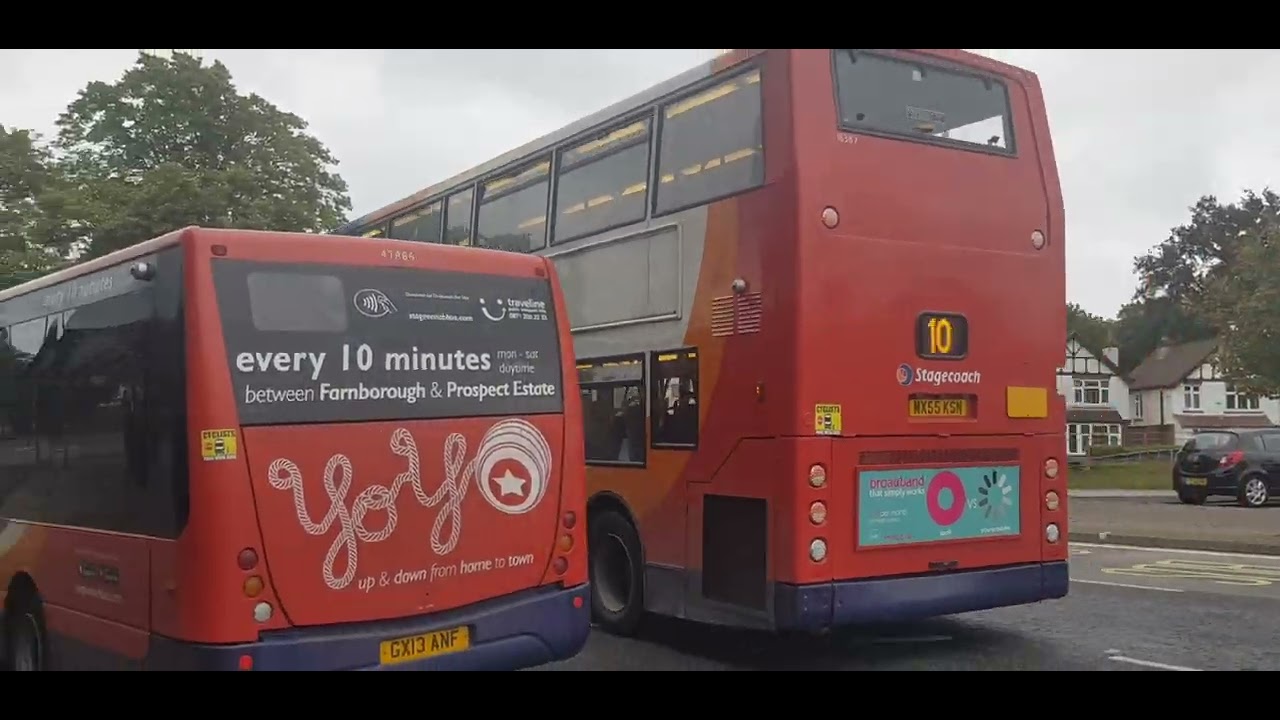 Here is the stagecoach bus 18387 on the number 10 in Farnborough ...