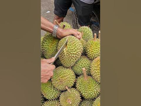 The world's smelliest fruit? but very delicious, Durian fruit cutting ...